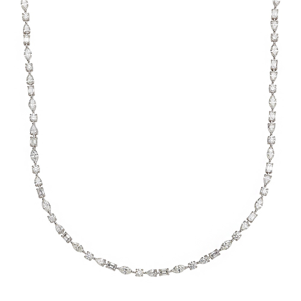 Mixed Cut Diamond Necklace - J Vair Anderson Jewellers